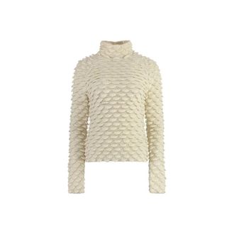 Bottega Veneta Woll-Sweatshirt im modernen Stil - - Knitwear - Damen - Beige - S