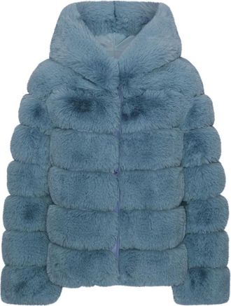 Americandreams Americandreams, Femme, Vestes, Bleu, Taille: 44 FR Blake Short Faux Fur Jacket