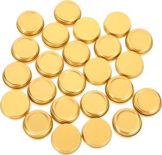 Lurrose 24 Stück Teiliges Aluminium Rund mit Schraubdeckel Kleine Metallbehälter für Gewürze Kosmetik DIY Kerzen Aufbewahrung von Perlen und Tee Vielseitige i