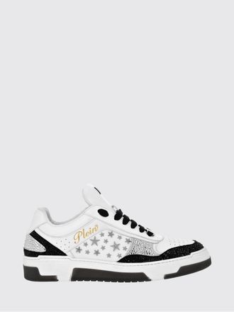 Philipp Plein Low-Top-Sneakers aus Leder und Wildleder mit Nieten und Strass