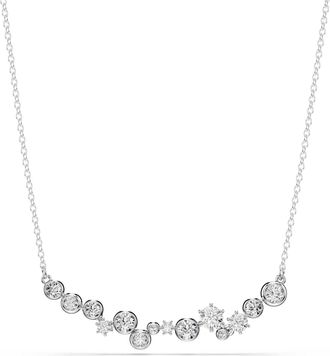 Swarovski Constella Halskette, Verschiedene Schliffe, Weiß, Rhodiniert