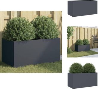 vidaXL Vidaxl - Jardini&egrave;re anthracite 62x30x29 cm acier - Jardin - Balcon - Terrasse - Jardini&egrave;re - Pot De Fleurs