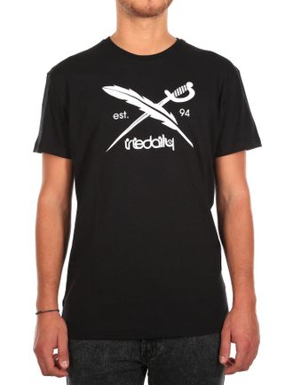 Iriedaily Herren T-Shirt aus Bio-Baumwolle - Daily Flag Tee in Black, XL