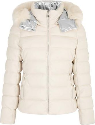 Morgan 242-GAMINA Doudoune, Blanc, 36 Femme