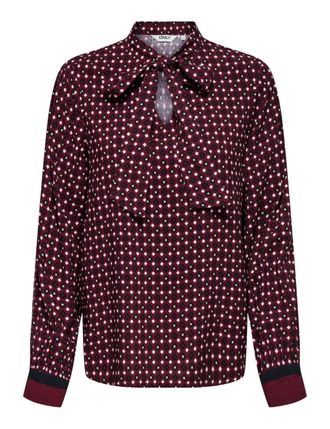 Only Onlveda Border L/S Bow Top WVN