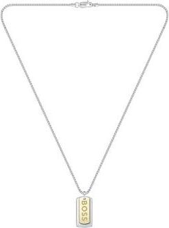 BOSS Jewelry Collier ou Bracelet en chaîne pour Homme Collection DEVON en acier inoxydable à deux coloris,NECKLACE