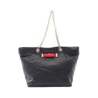 Valentino Pre-owned Leder Schultertasche - - Pre-owned - Damen - Schwarzk - ONE SIZE