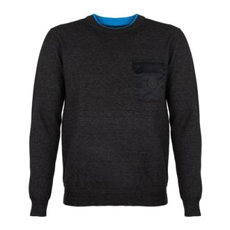 Pepe Jeans London Homme, Pulls, Gris, Taille: 2XL Pull Marcel Col Rond Côtelé Bleu