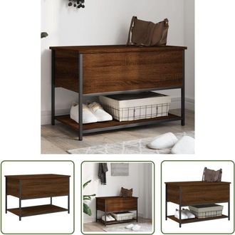 vidaXL The Living Store - Banc de rangement ch&ecirc;ne marron 70x42,5x47 cm bois ding&eacute;nierie - Banc Coffre - Banc Rangement - Banc Entr&eacute;e - Meuble Rangement
