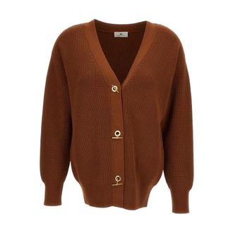 Elisabetta Franchi Damen, Strickwaren, Braun, SGr&ouml;&szlig;e