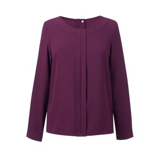 Brook Taverner Roma Bluse f&uuml;r Damen Lang&auml;rmlig (Burgunderrot)