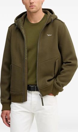 Aeronautica zip-up hoodie - Gr&uuml;n