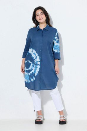 Angel Of Style Longbluse Longbluse Straight Fit Batik-Drucke 3/4-&Auml;rmel