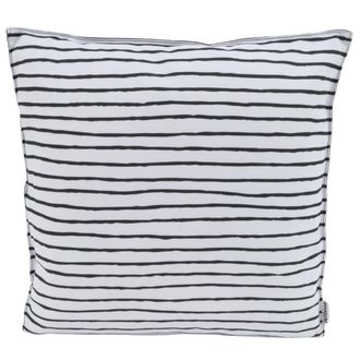 CB Home & Style Outdoor Garten Kissen Wasserabweisend 45x45cm mit F&uuml;llung (Schwarz/Wei&szlig; Streifen)