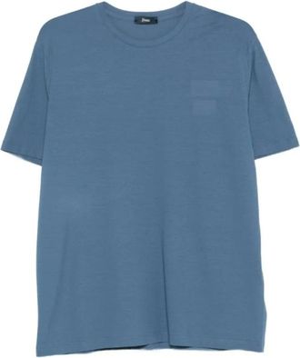 Herno Homme, Tops, Bleu, Taille: M T-shirt en coton