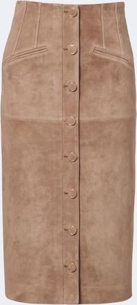 Veronica Beard Jupe midi Callisian en daim