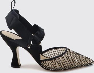 Fendi Colibr&igrave; Slingback-Pumps aus besticktem Nylon mit hohem Absatz
