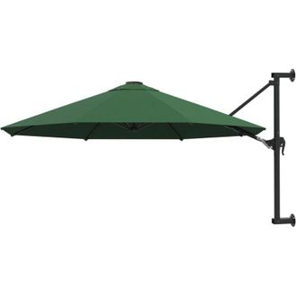 vidaXL Vidaxl - Parasol mural avec m&acirc;t m&eacute;tallique 300 cm Vert