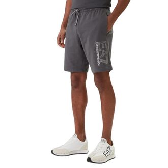 Emporio Armani Jersey Shorts mit Seitenlogo - - Shorts - Herren - Grau - XS