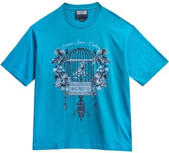 Versace Jeans Couture Homme, Tops, Bleu, Taille: XL T-Shirt Cage