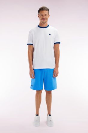 Eden Park Short En Molleton Coton Bleu Coupe D&eacute;contract&eacute;e