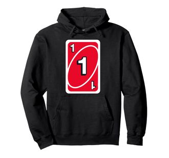 Uno Halloween Red 1 Karte Pullover Hoodie