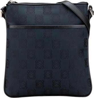 Loewe Sac bandouli&egrave;re en textile &agrave; motif Pre-owned - Femme - Pre-owned - Bleu - Taille: ONE Size