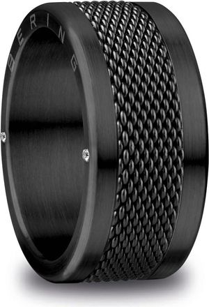 Bering Unisex Ring in schwarz - Arctic Symphony Collection aus Edelstahl - Arve 13