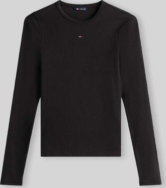 Tommy Jeans Slim Fit Langarmshirt aus Baumwoll-Mix