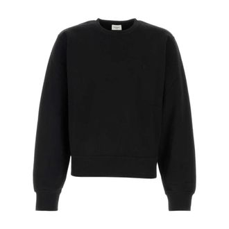 Saint Laurent Cotton Logo Sweatshirt - - Sweatshirts & Hoodies - Herren - Schwarzk - XL