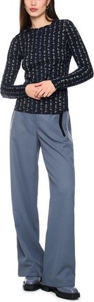 Marc Cain Langarmshirt Urban Haze Premium Damenmode mit grafischem Print