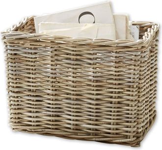 Loberon Korb Daban, hochwertige Handarbeit, sehr stabil & Lange haltbar, Natur-Look, Aufbewahrung, Organisation, Wohn-Accessoire, Rattan, braun