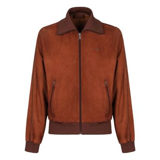 Prada Gerippte Strick-Wildlederjacke - - Jackets - Herren - Braun - L