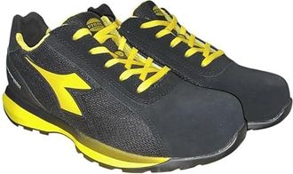 Diadora Chaussure de travail Glove Hyper Low S1PS FO HRO SR ESD Noir, Noir/Jaune, 42 EU