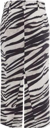 Patrizia Pepe Zebra Print Skirt - Black