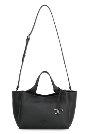 Tod's Pebbled Calfskin Top Handle Bag - Black