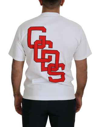 GCDS Logo-Print Cotton T-Shirt - White