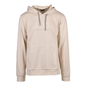 Emporio Armani Emporio Armani Ea7, Homme, Sweatshirts et sweats &agrave; capuche, Beige, Taille: L SweaT-shirt &agrave; capuche