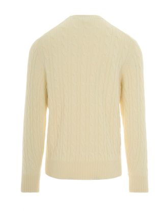 Lacoste Cable-Knit Wool Sweater - Beige