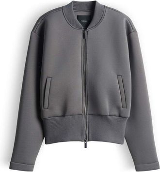 someday Sweatjacke USELENA Regular Scuba mit feinem Glanz lockere Passform, schmal zulaufend, dezenter Schimmer