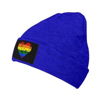 Generic Bonnet Thermo Drapeau Vintage LGBT en Forme De Coeur, Symbole De La Fiert&eacute; Gay Et Lesbienne Classique Bonnets Extensible Bonnet Tricot&eacute; pour Ski lesca