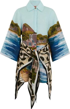 Farm Rio Farm Rio, Femme, Blouses et Chemises, Multicolore, Taille: 40 FR Robe Courte Imprim&eacute; C&ocirc;te