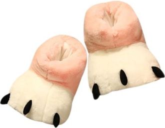 Garneck Pantoufles Moelleuses DInt&eacute;rieur pour Femmes Pantoufles DHiver en Peluche Rose Semelle Antid&eacute;rapante &Eacute;paisse Taille Unique 36-40 Confort et Chaleur po