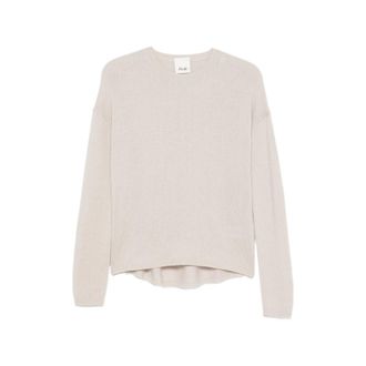 Allude Ribbed-knit Drop-shoulder Cashmere Sweater