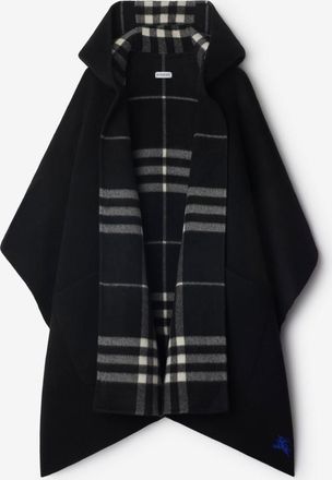 Burberry Cape r&eacute;versible en cachemire Check, Size: OS