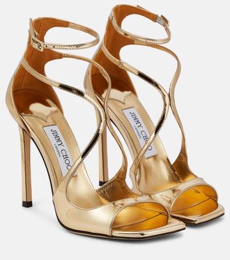 Jimmy Choo London Sandalen Azia 110 aus Metallic-Leder