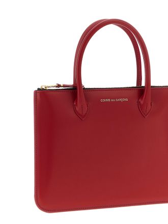 Comme Des Gar&ccedil;ons Unisex Leather Top Handle Bag Red Cow