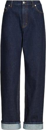 Tibi gerade Jeans mit Säumen - Blau