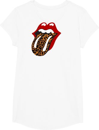 THE ROLLING STONES Klassisches Leopardenzunge T-Shirt, Schwarz, S, Kurzarm, Unisex Erwachsene, Musikfans, alle Altersgruppen
