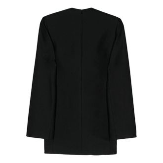 Gia Studios Knot-Detailed Wool-Silk Blouse - Black
